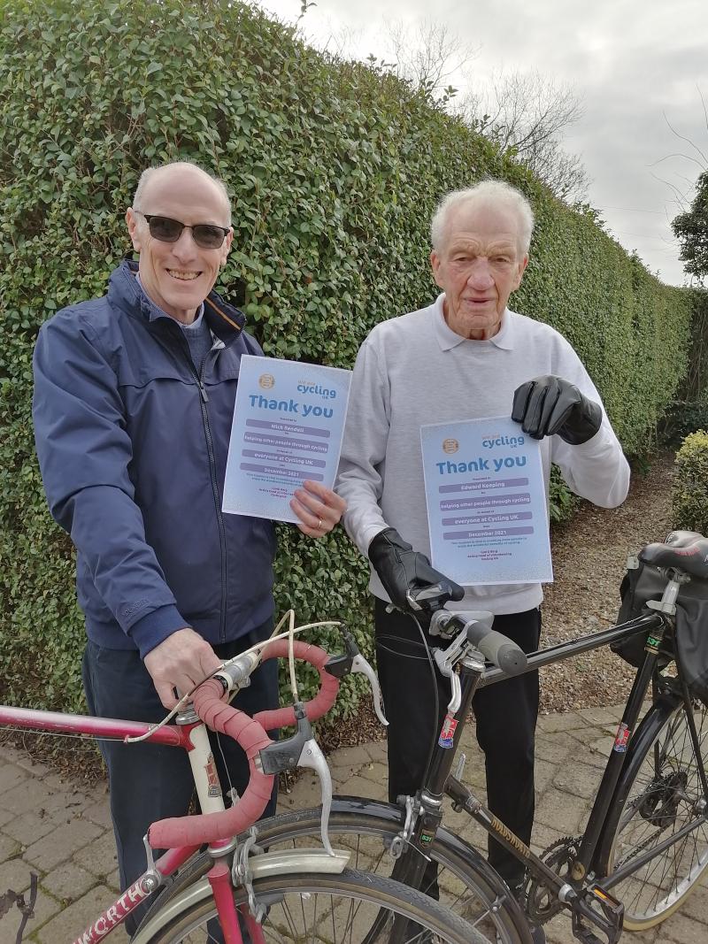 Meet our members: Edward Keeping and Mick Rendell | Cycling UK